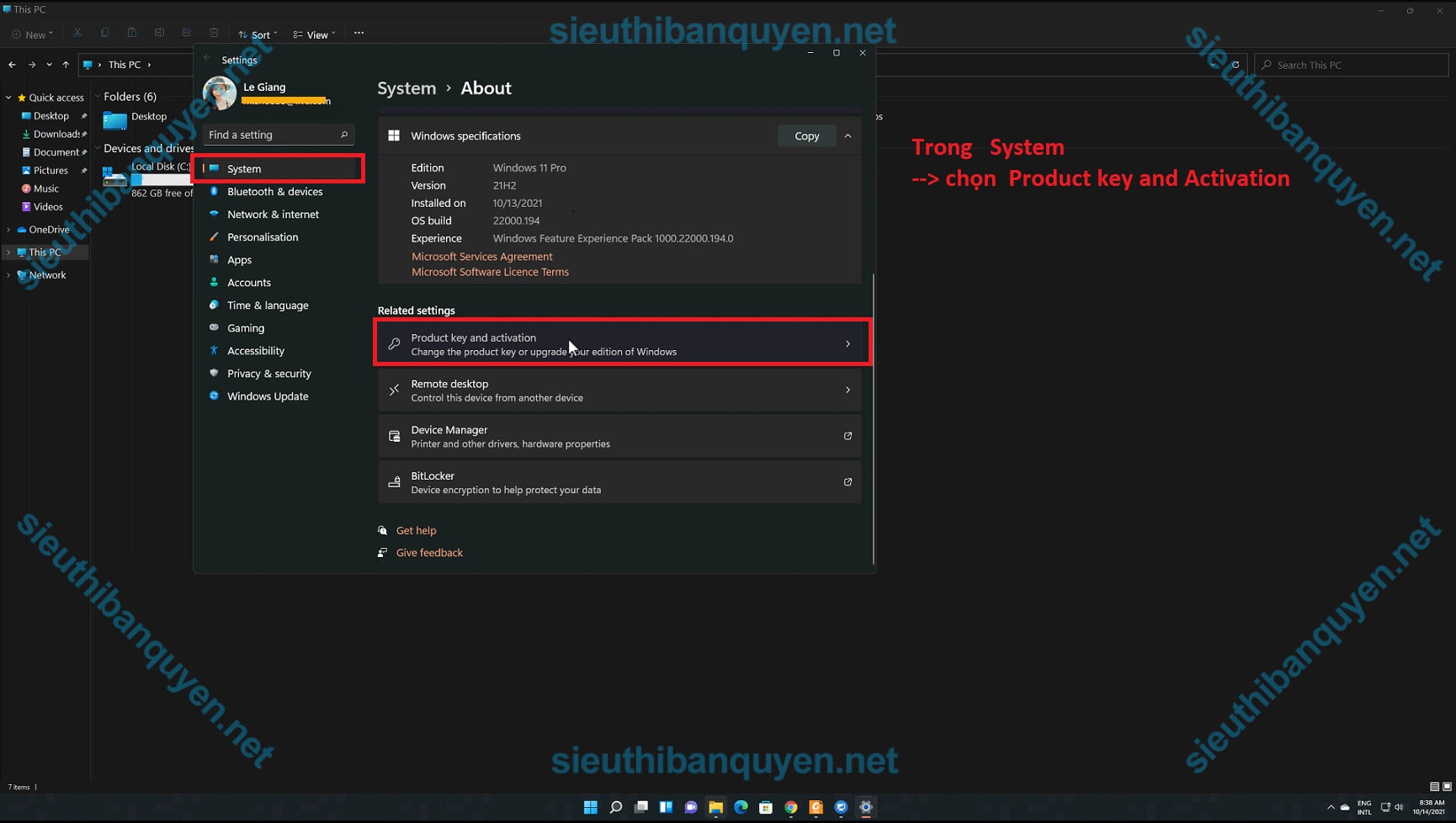 Mua Key Windows 11 Pro - Chuẩn Hãng - Siêu Thị Bản Quyền