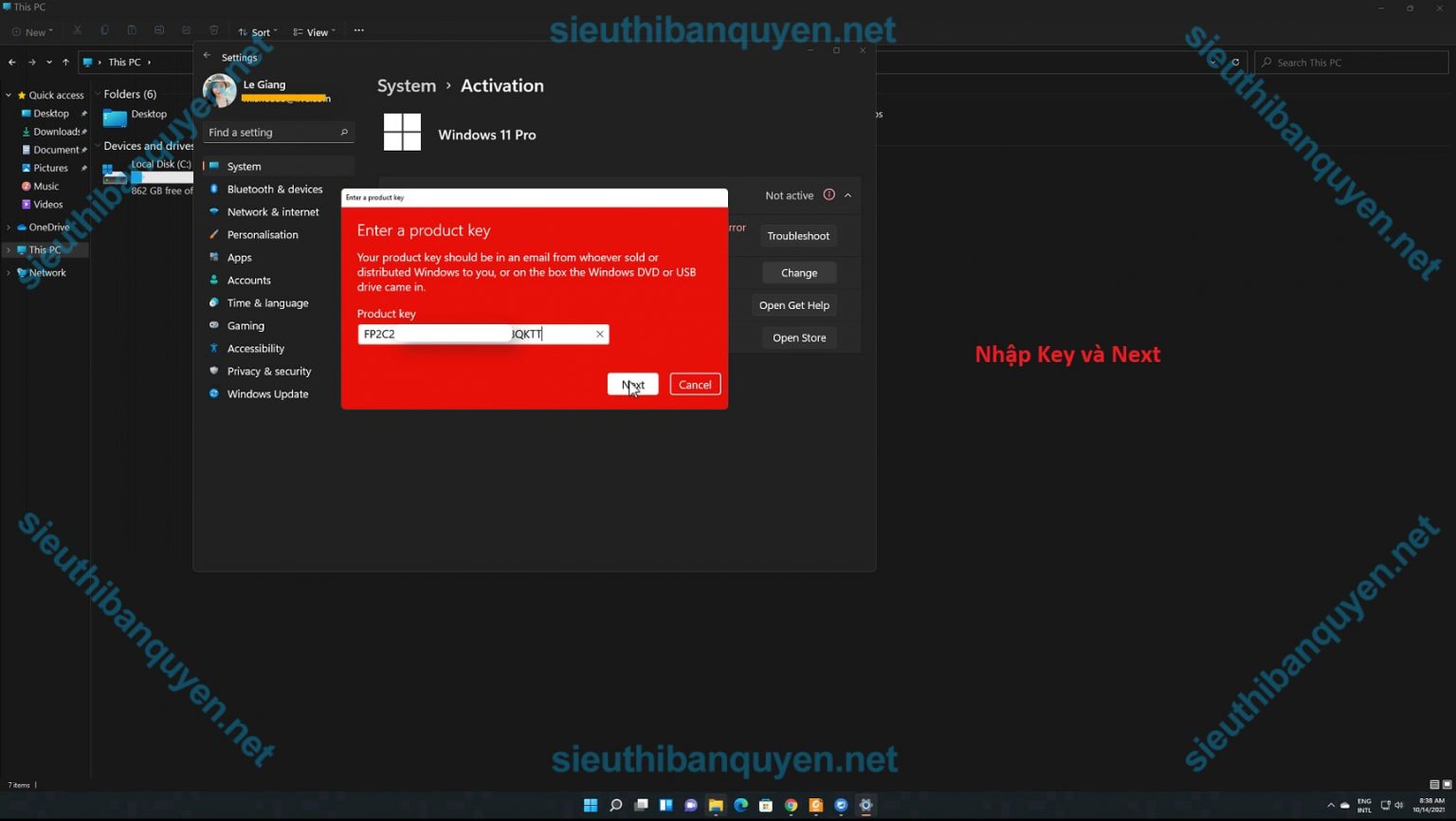 Mua Key Windows 11 Pro - Chuẩn Hãng - Siêu Thị Bản Quyền